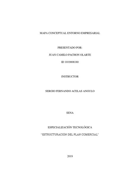 Mapa Conceptual Entorno Empresarial Pdf