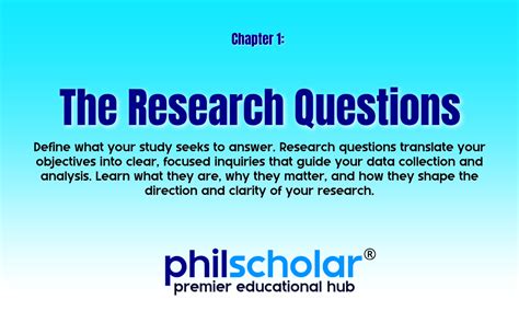 Research Questions Philscholar