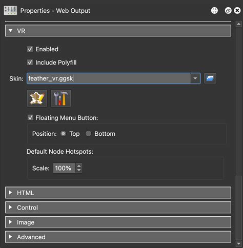 Web Output Pano VR Documentation Garden Gnome