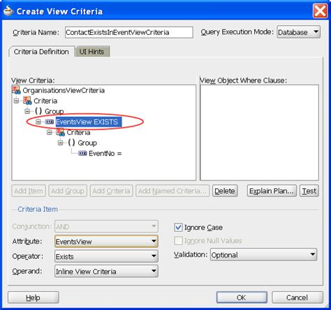One Size Doesn T Fit All ADF BC Creating An EXISTS View Criteria