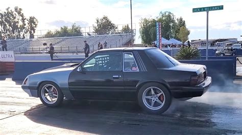 Fox Body Mustang Drag Race Project T Top Coupe Returns To The Track