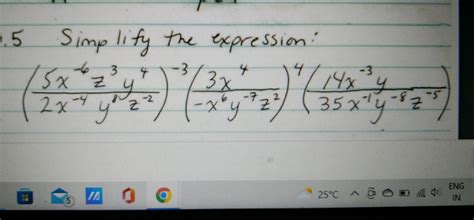 Solved Simplify The Expression Chegg Com