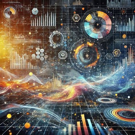 Data Visualization As Art Complex Data Sets Visualized As Abstra Stock Illustration