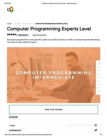 Computer Programming Experts Level Alpha Academy By Alpha Academy Issuu