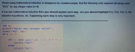 Solved Prove Using Mathematical Induction Or Disapprove By Chegg