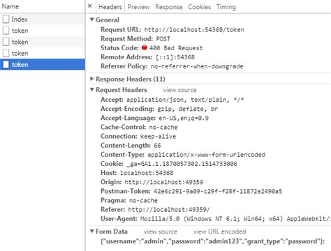 In Postman It Works But Through Axios It Throws Unsupported Grant