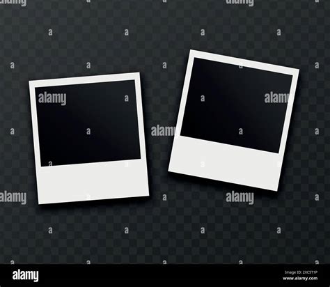 Polaroid Photo Frames Template Blank Polaroid Photos On Dark