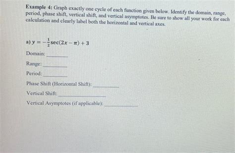 solved example 4 graph exactly one cycle of each function
