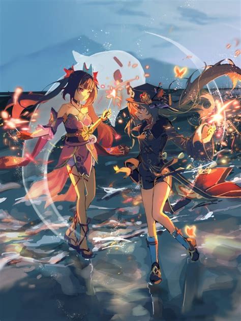 「胡桃フータオ原神」の画像イラストファンアート新着