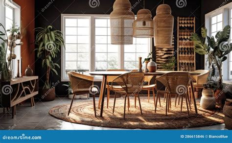 Interior Design Inspiration Of Mid Century Modern Bohemian Style Dining