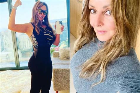 Carol Vorderman Flashes Eye Popping Cleavage In Racy Cut Out Swimsuit