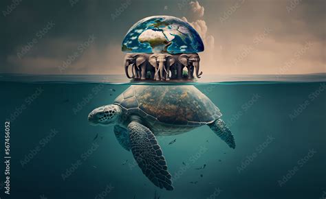 Mythology Theory Structure Of World Turtle Carrying Elephants That