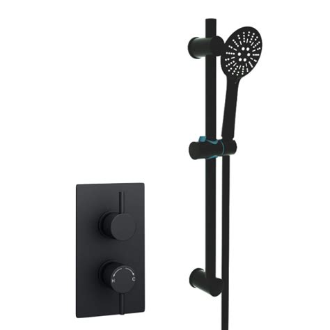 Bsuk Nero Option 3 Thermostatic Round Concealed Shower Valve With