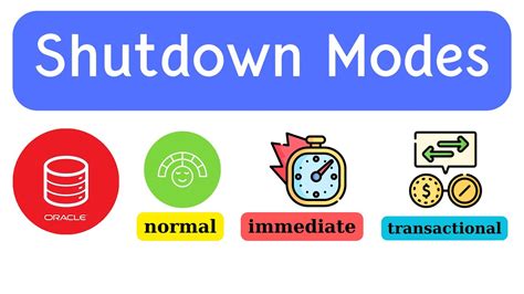Shutdown Modes Normal Immediate Transactional Oracle Database Dba