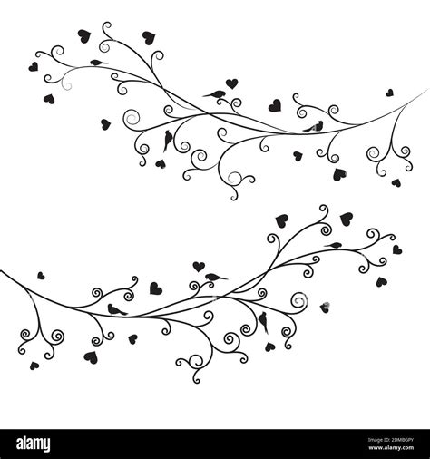 Tree Branch Love Vector Ilustration Design Template Stock Vector Image Art Alamy