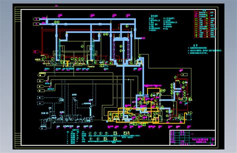 终冷洗苯工艺流程设计图纸CAD 说明书 AutoCAD 2004 模型图纸下载 懒石网