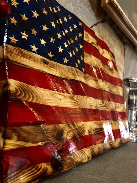 American Flag Wood Wall Art