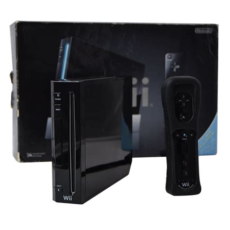 Consola Nintendo Wii Negra Desbloqueada En Caja Wii Plush Bits
