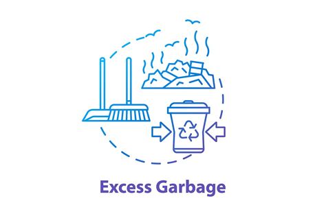 Excess Garbage Concept Icon Outline Icons ~ Creative Market