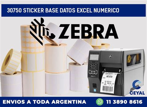 30750 Sticker Base Datos Excel Numerico Ribbon Argentina