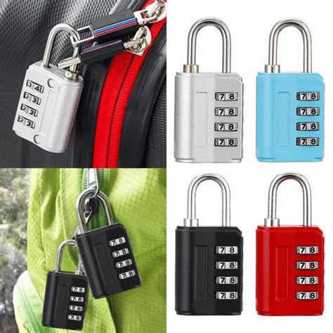 Anti Theft 4 Digit Password Lock Padlock Security Coded Lock Travel Eur