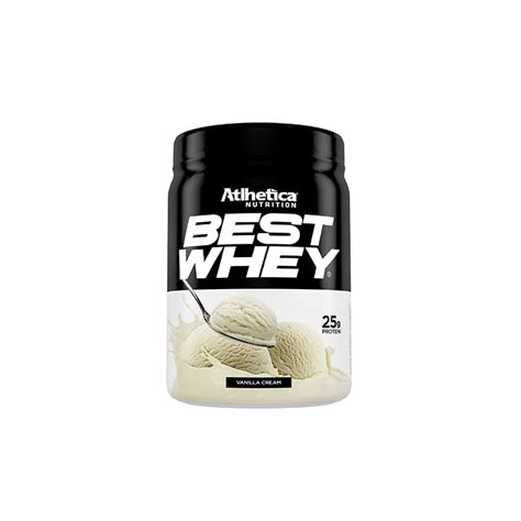 Suplemento Alimentar Atlhetica Best Whey 25g Protein Vanilla Cream 450g