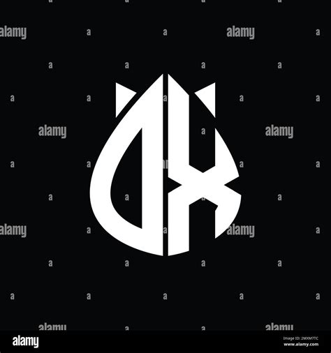 Dx Logo Monogram Drops Crown Abstract Shape Vector Images Design