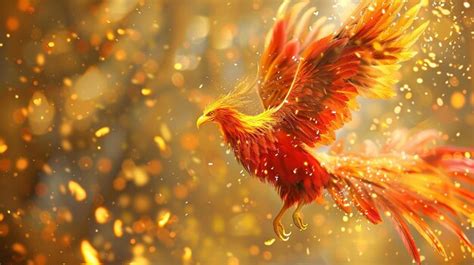 Premium Photo Fantasy Firebird Phoenix Bird Abstract Magic Generative Ai