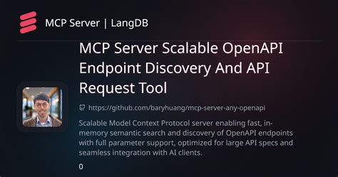 Mcp Server Scalable Openapi Endpoint Discovery And Api Request Tool Langdb
