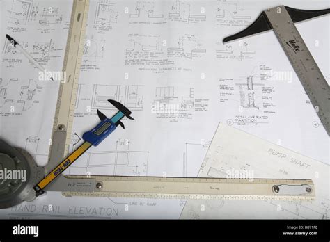 Technical Drafting Table Tools Hi Res Stock Photography And Images Alamy