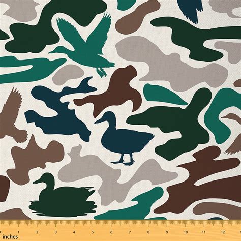 Manfei Green Brown Camouflage Sewing And Crafting Fabric 10 Yards