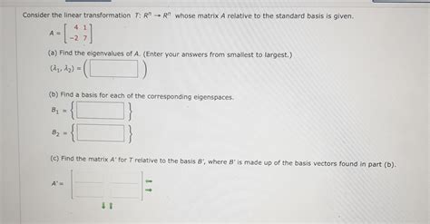 Solved onsider the linear transformation T:Rn→Rn whose | Chegg.com