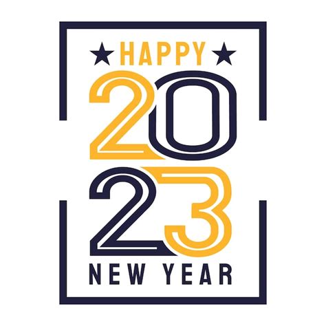 Feliz Año Nuevo 2023 Vector Vector Premium