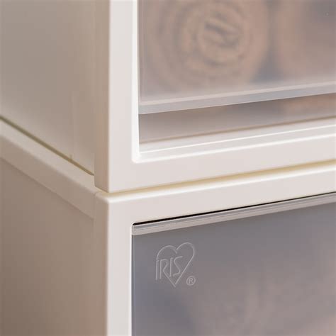 Iris 3 Pack Clear Stackable Plastic Storage Drawer 9 25 In H X 15 75 In