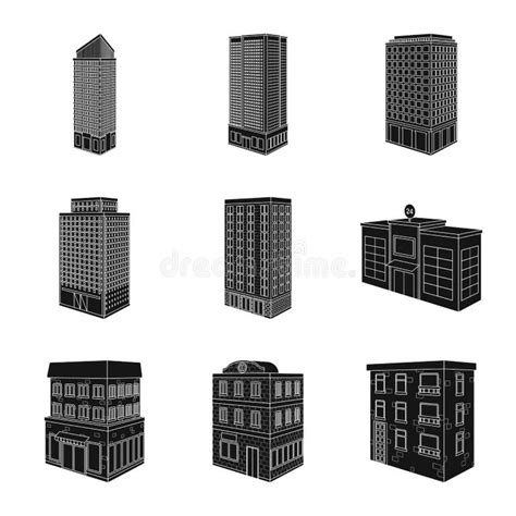 Isolated Object Of Architecture And Estate Icon Collection Of Architecture And Build Vector