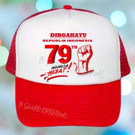 Jual Topi Jaring Jala Hat Trucker Hut Ri Ke 79 17 Agustus 1945 17