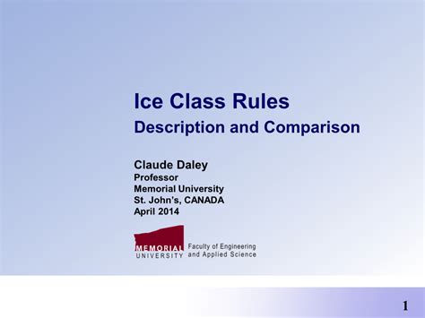 Ice Class Rules Description And Comparison Docslib