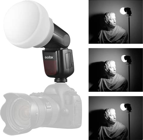 Godox Ak R22 Dome Diffuser Flash Diffuser Modifier Compatible For Godox V1 Flash