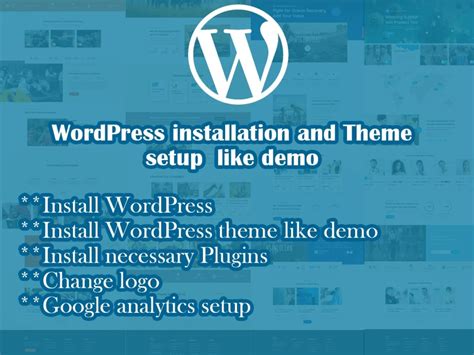 Wordpress Installation And Theme Setup Like Demo Upwork