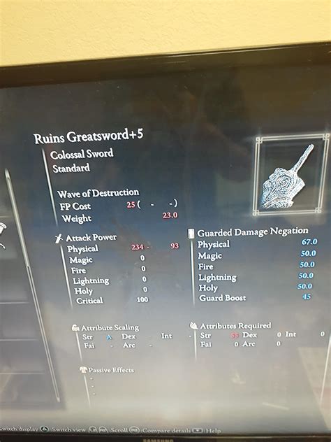 Why Is Ruins Greatsword Only Scaled With Strength R Eldenring
