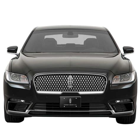 Lincoln Continental 3d Dual Logo Black Stainless Steel License Plate
