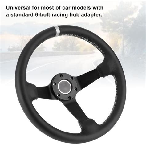 Mxzzand Remplacement Du Volant Mxzzand Volant En Cuir 350mm 14po Volant