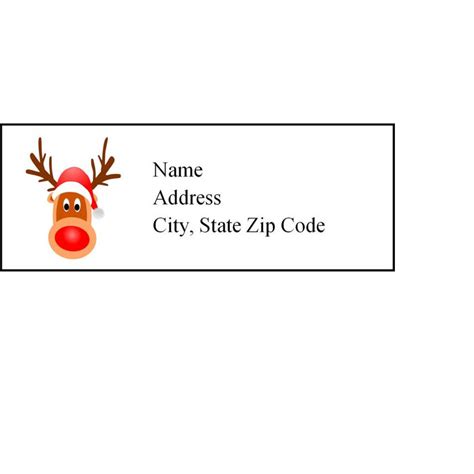 Holiday Return Address Label Template Customizable Editable Inspire