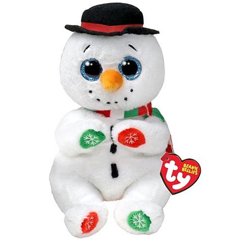 TY Beanie Baby Beanie Bellies WEATHERBY The Christmas Snowman Inch Walmart