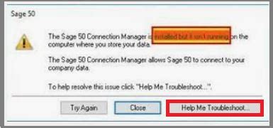Sage 50 Cannot Connect To Your Sage 50 Company Data Location