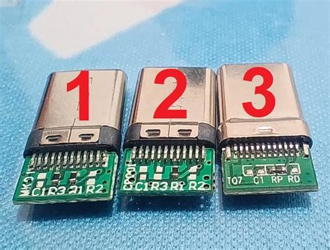 Can Someone Help Me Explain Three Different Resistor Placement In These Three Usb Type C Male
