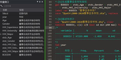 上市公司董事会多样性数据stata计算代码2000 2020年