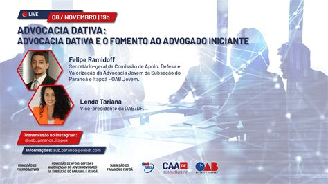 Live Advocacia Dativa Advocacia Dativa E O Fomento Ao Advogado