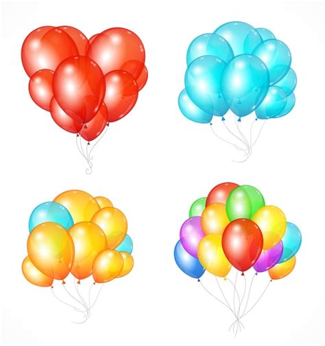 Premium Vector Realistic Balloon Set Vector