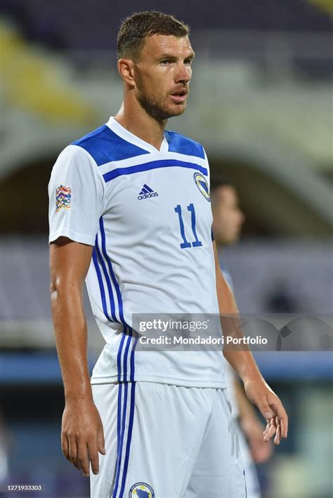 Bosnia And Herzegovina Football Player Edin Dzeko During The Match